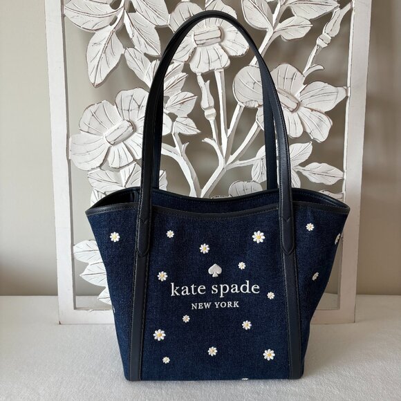 kate spade | Bags | Kate Spade Daisy Slide Denim Tote | Poshmark